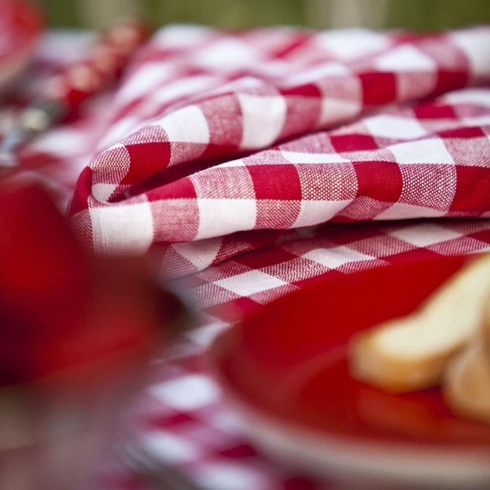Provincial - Red Check Tablecloth | Malmaison