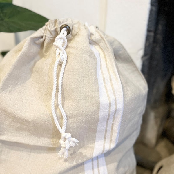 French Stripe Laundry Sack - Blanc - Malmaison